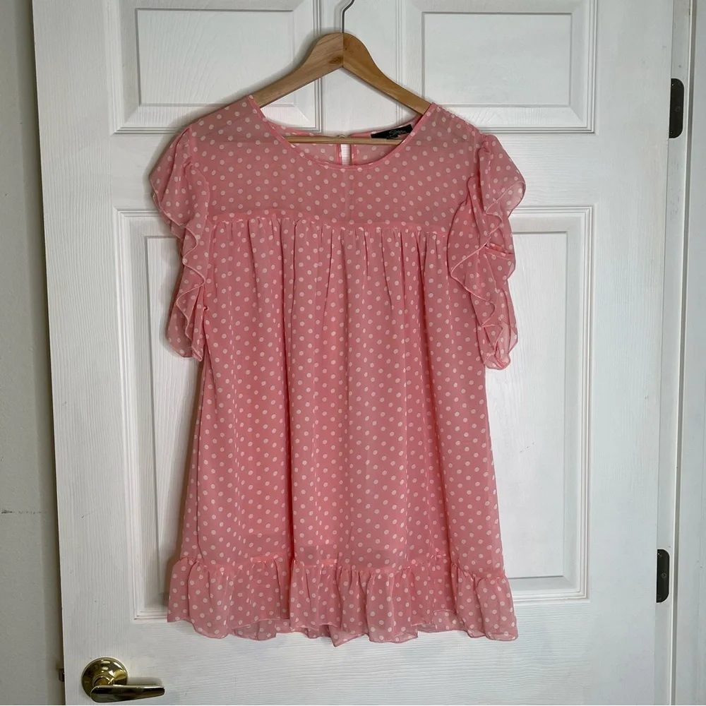 Suzanne Betro | Tops | Suzanne Betro Pink Polka Dot Top Whimsy Girl ...